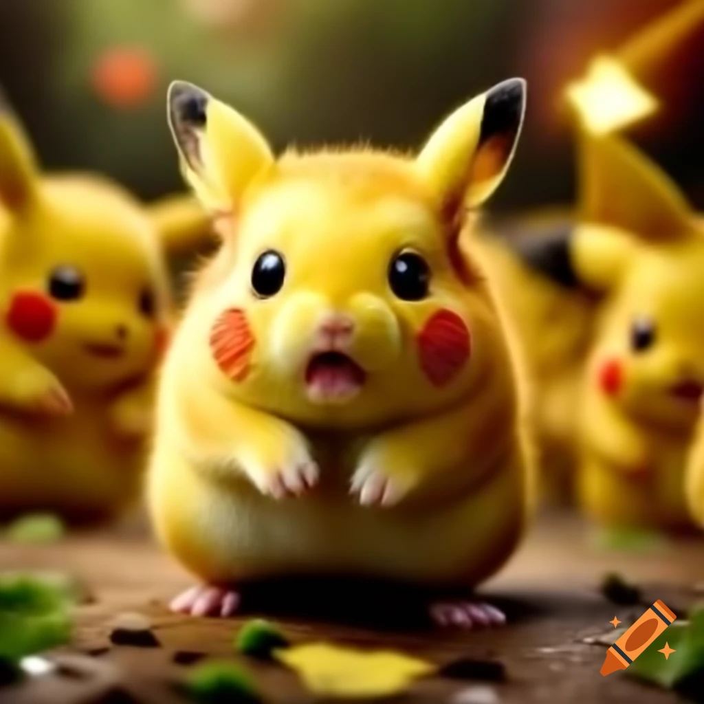 Pikachu-themed hamster on Craiyon