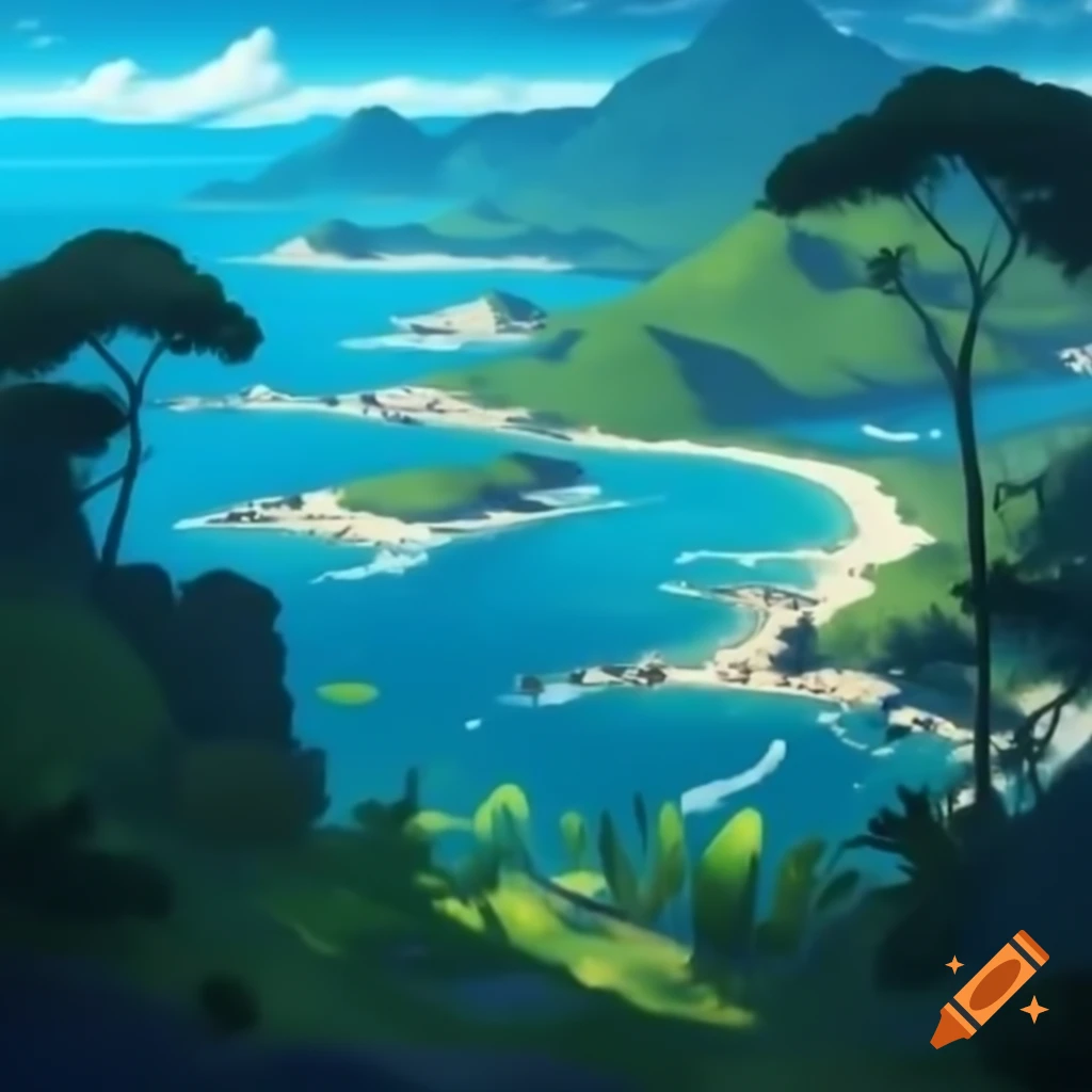 Scenic seaside view with ocean and beach on Craiyon