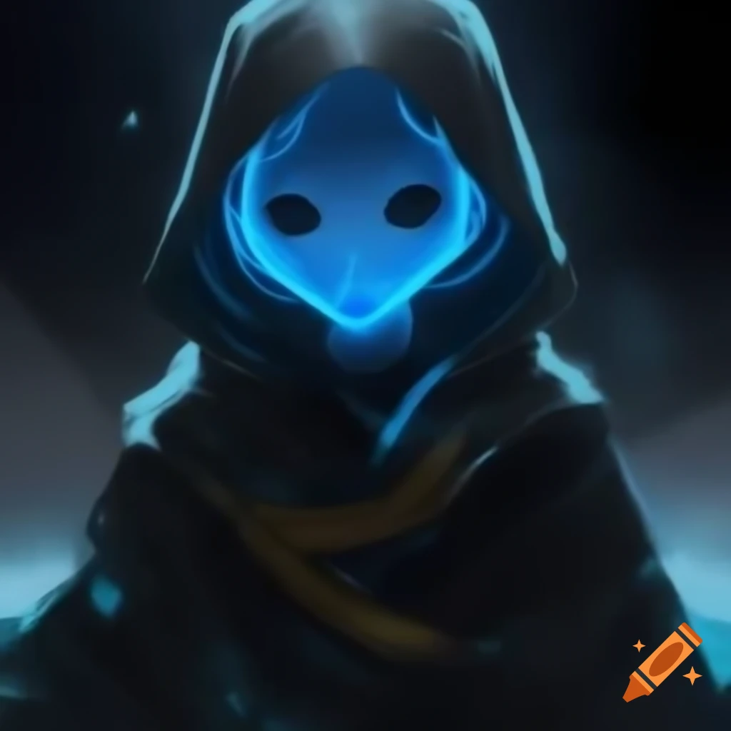 Plasmoid character Xar Vox with humanoid shape, deep blue and silver ...