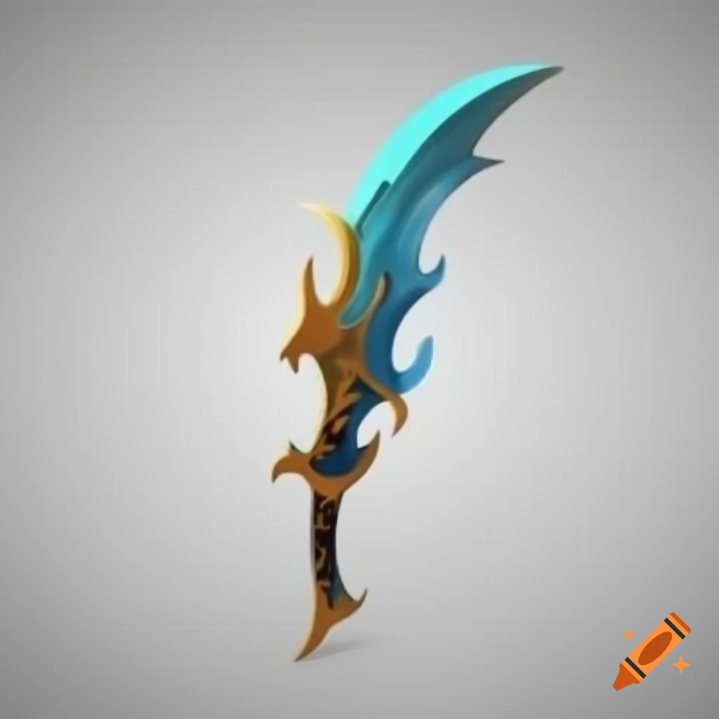 Fantasy stylized hand painted sword concept art on Craiyon
