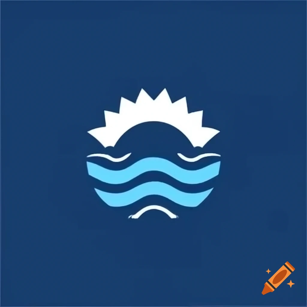 Symbol of a wave cresting over a star on Craiyon