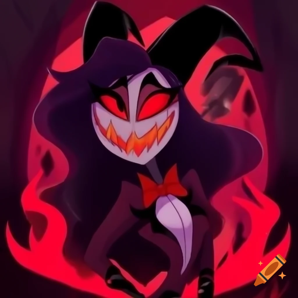 Loona the Hellhound character from Helluva Boss on Craiyon