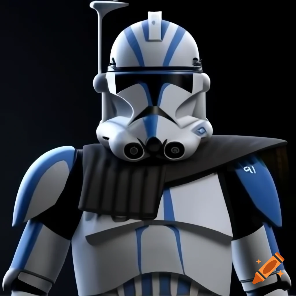 Phase 2 clone trooper armor from Star Wars 501st legion on Craiyon