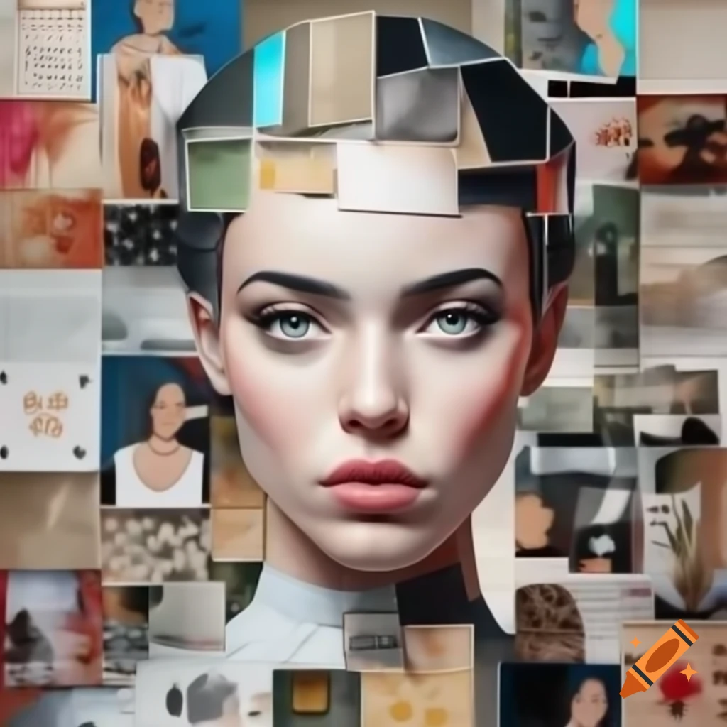 Hannah Hoch-inspired collage featuring photorealistic images of women ...