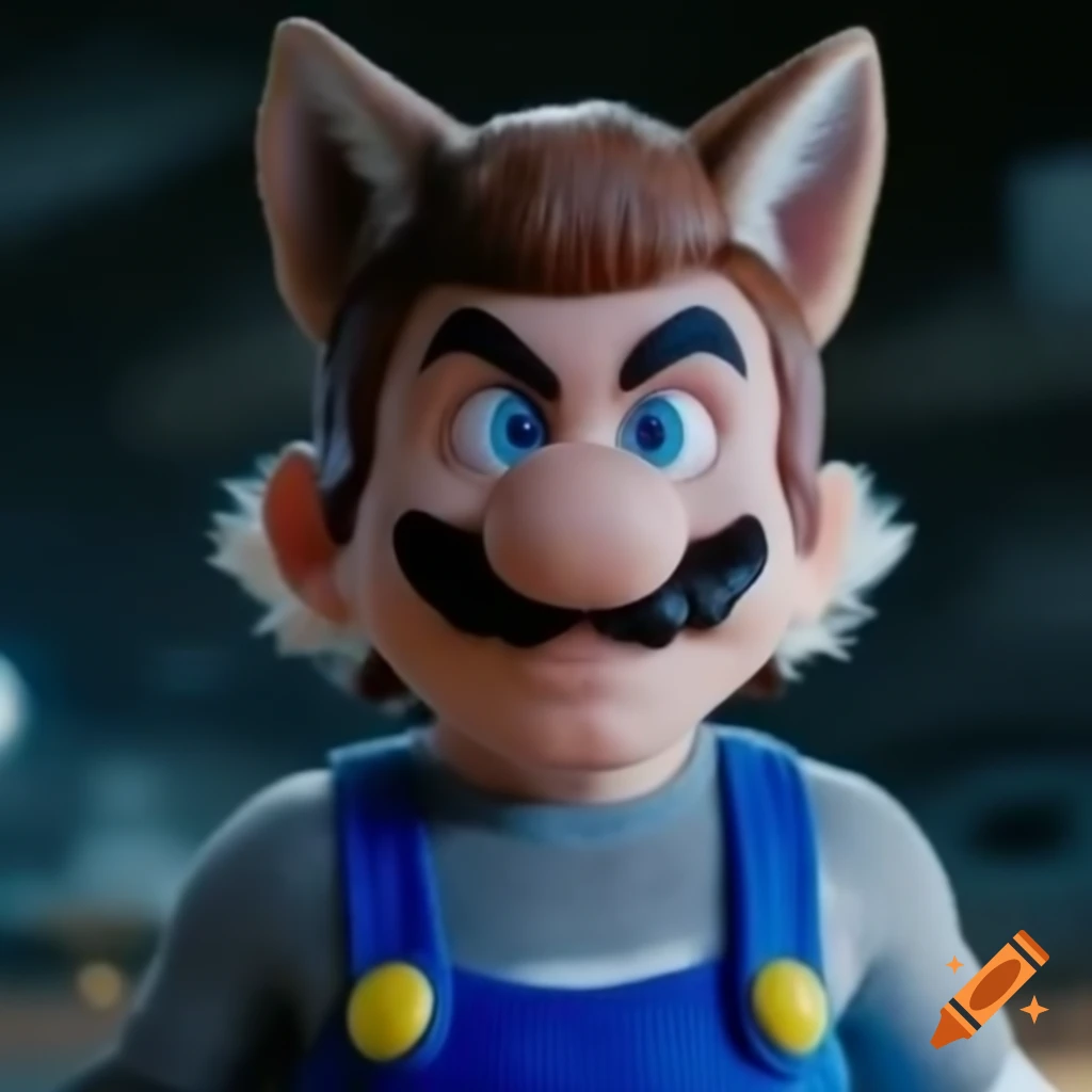 Super mario in wolf suit on Craiyon