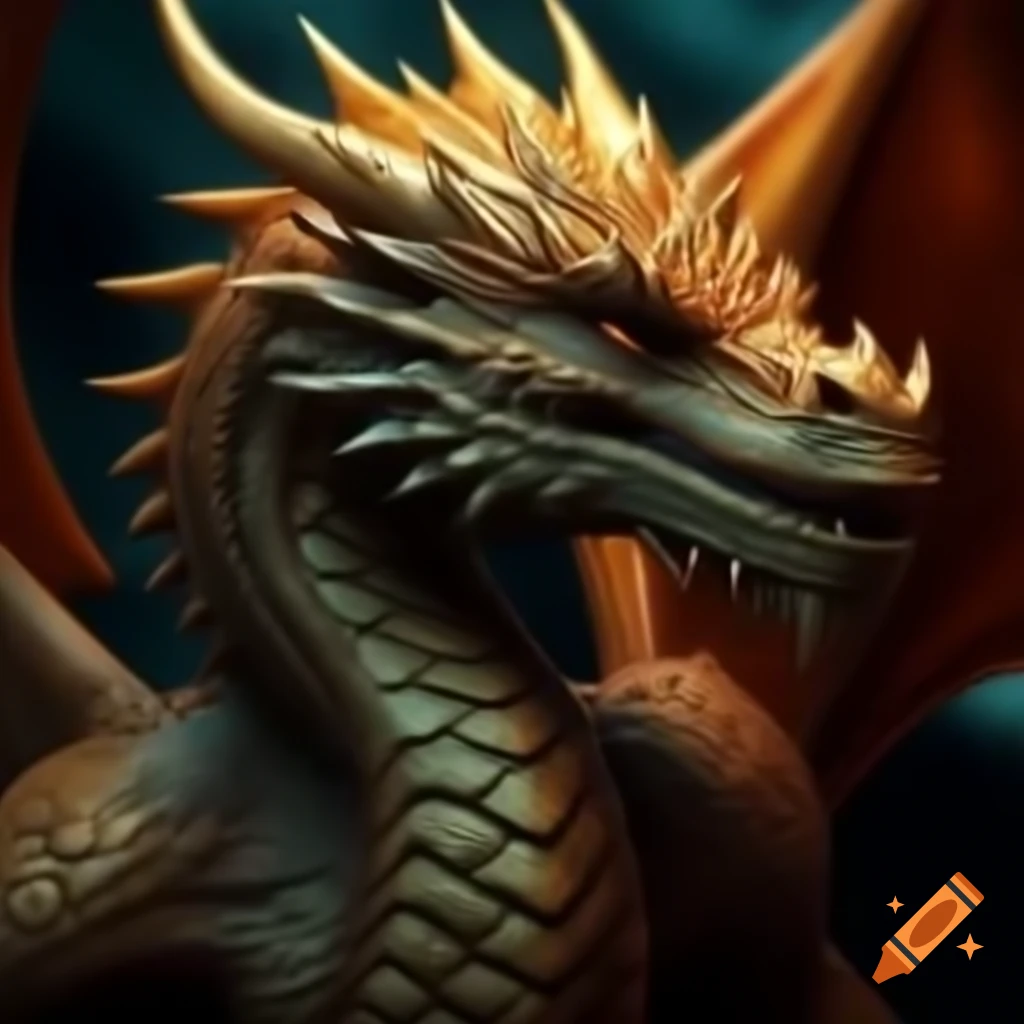 Dragon illustration on Craiyon