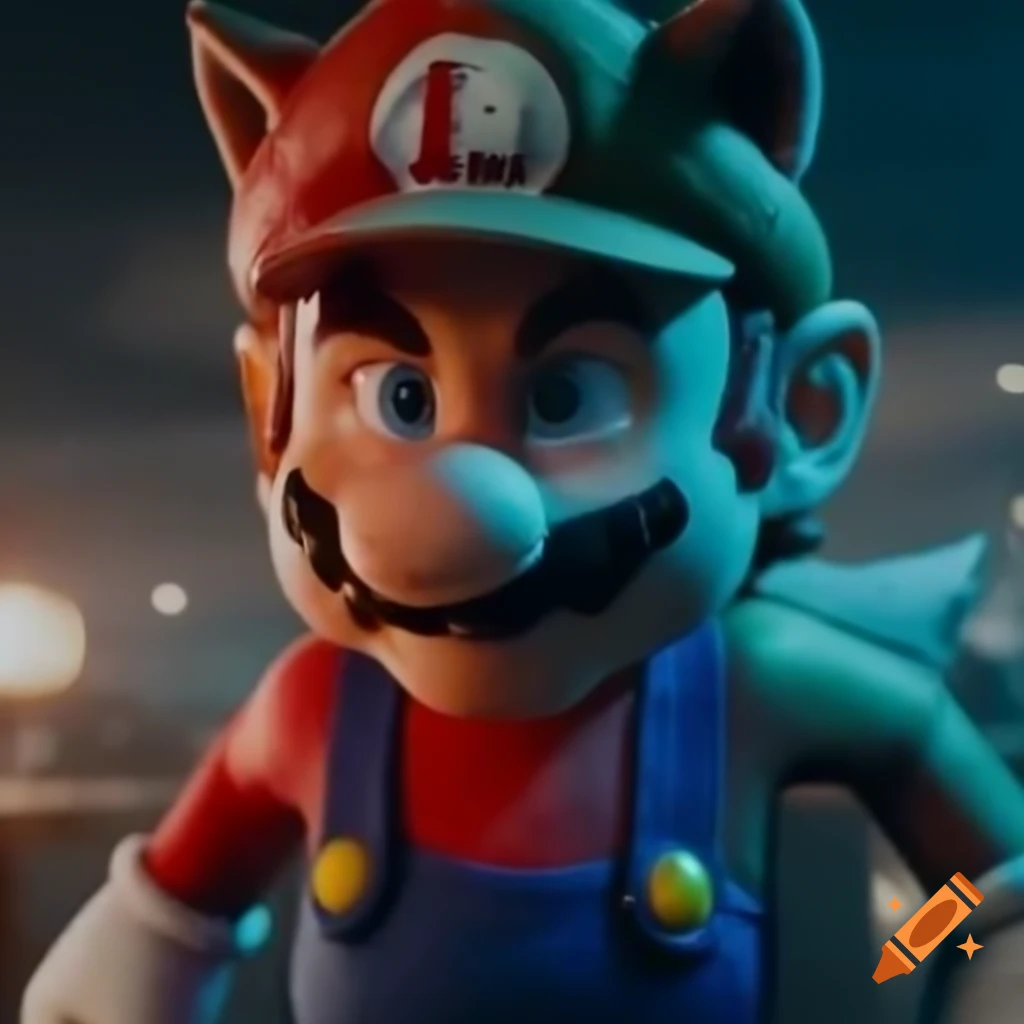 Super Mario in wolf suit on Craiyon