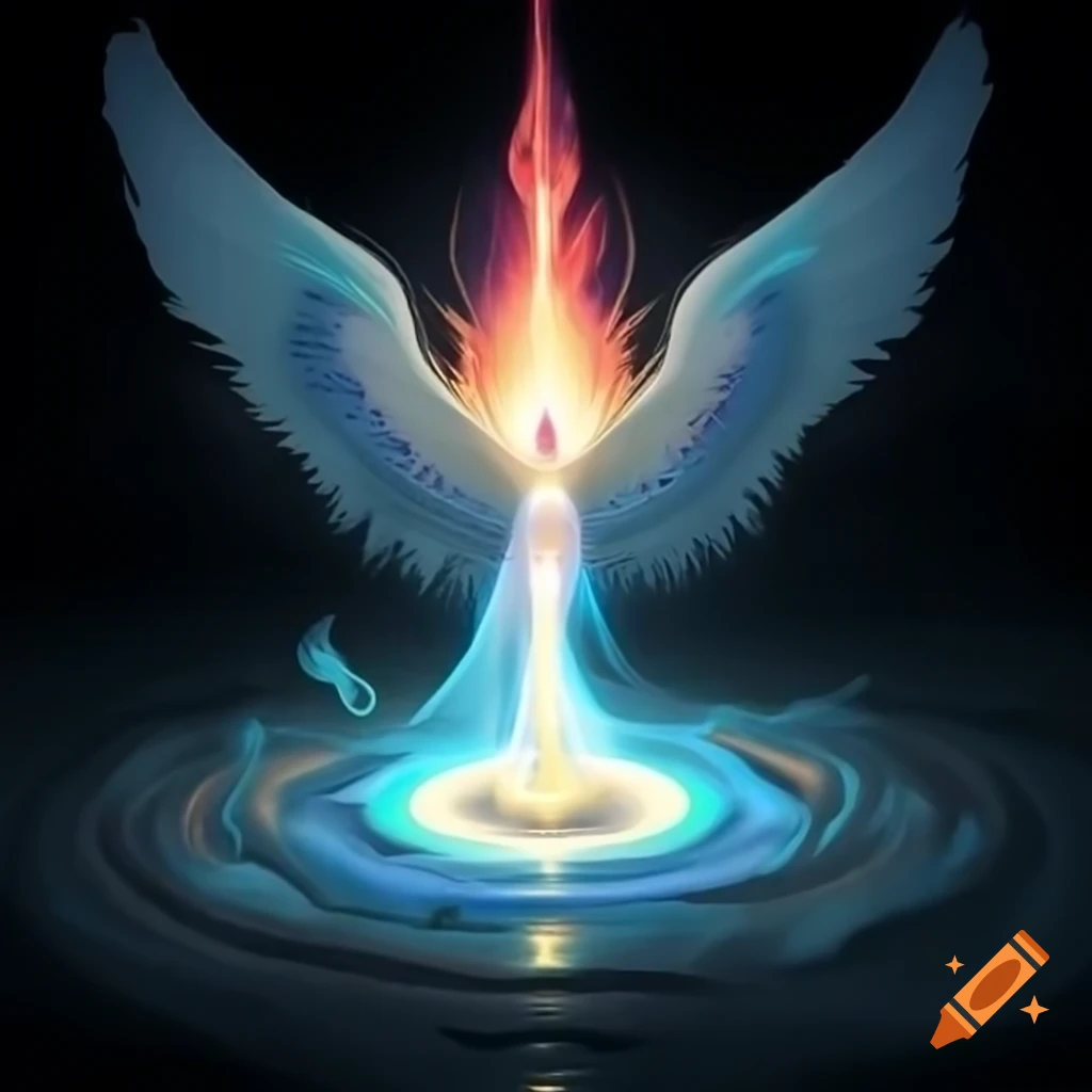 Colossal ethereal figure radiating prismatic light, representing a ...