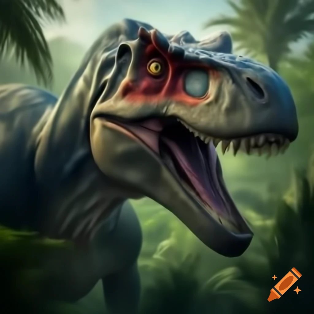 High definition image of an Allosaurus dinosaur on Craiyon