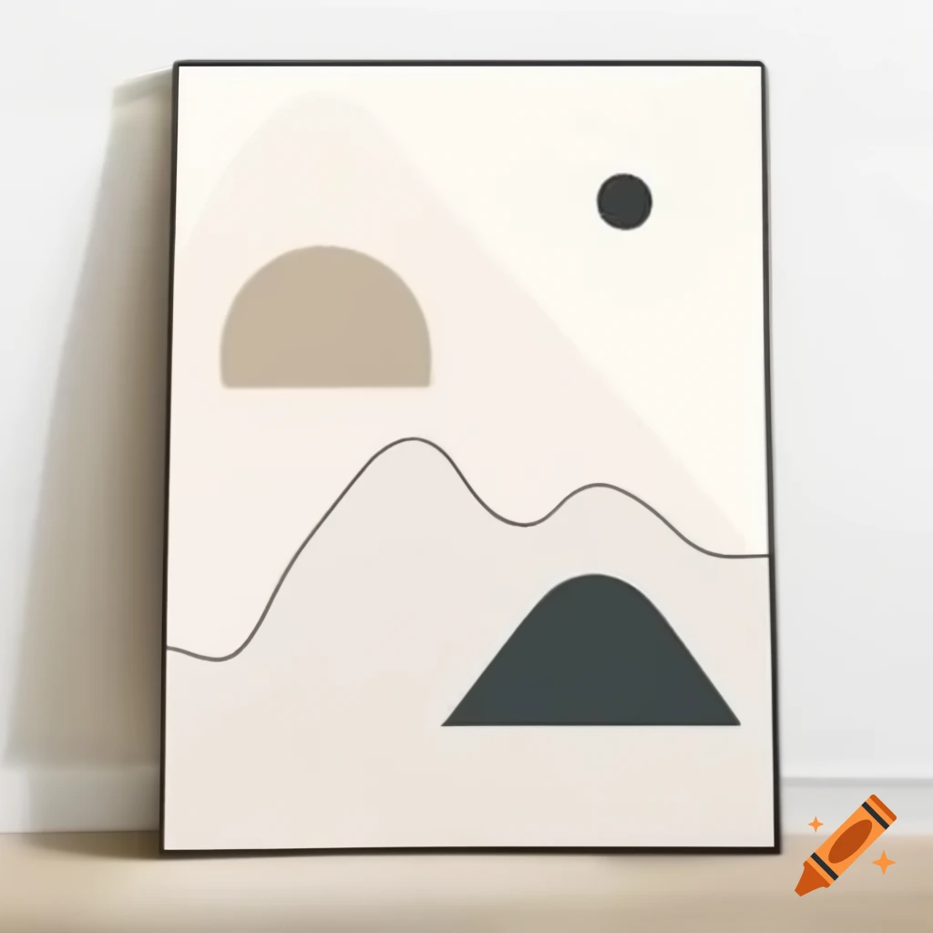 Minimalist Scandinavian-style poster with neutral colors and modern ...