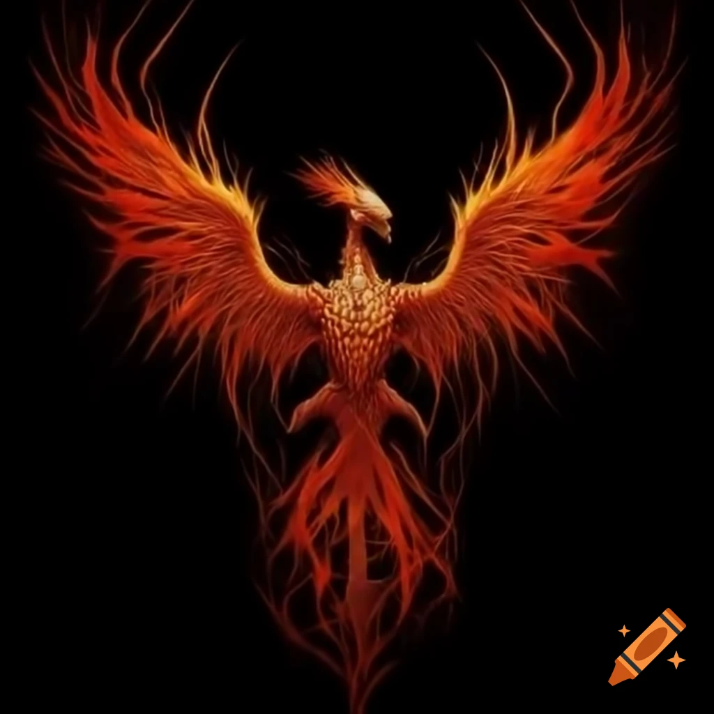 Skeletal phoenix album cover with a punk style on Craiyon