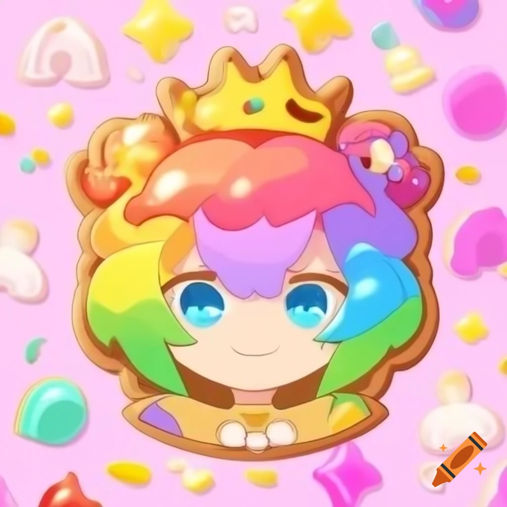 Cookie run kingdom anime character design featuring rainbow jelly ...