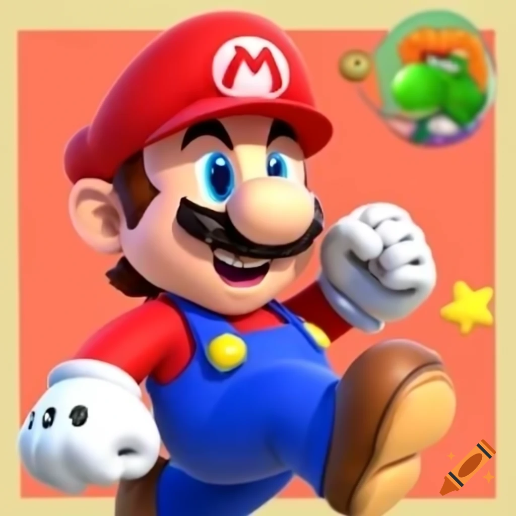 Famous video game character Mario on Craiyon