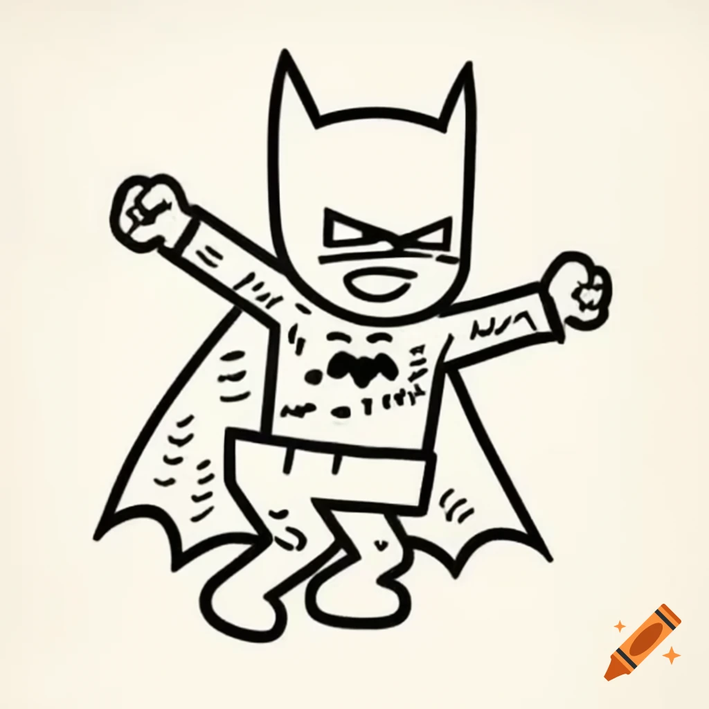 Stickman batman styled artwork inspired by keith haring on Craiyon