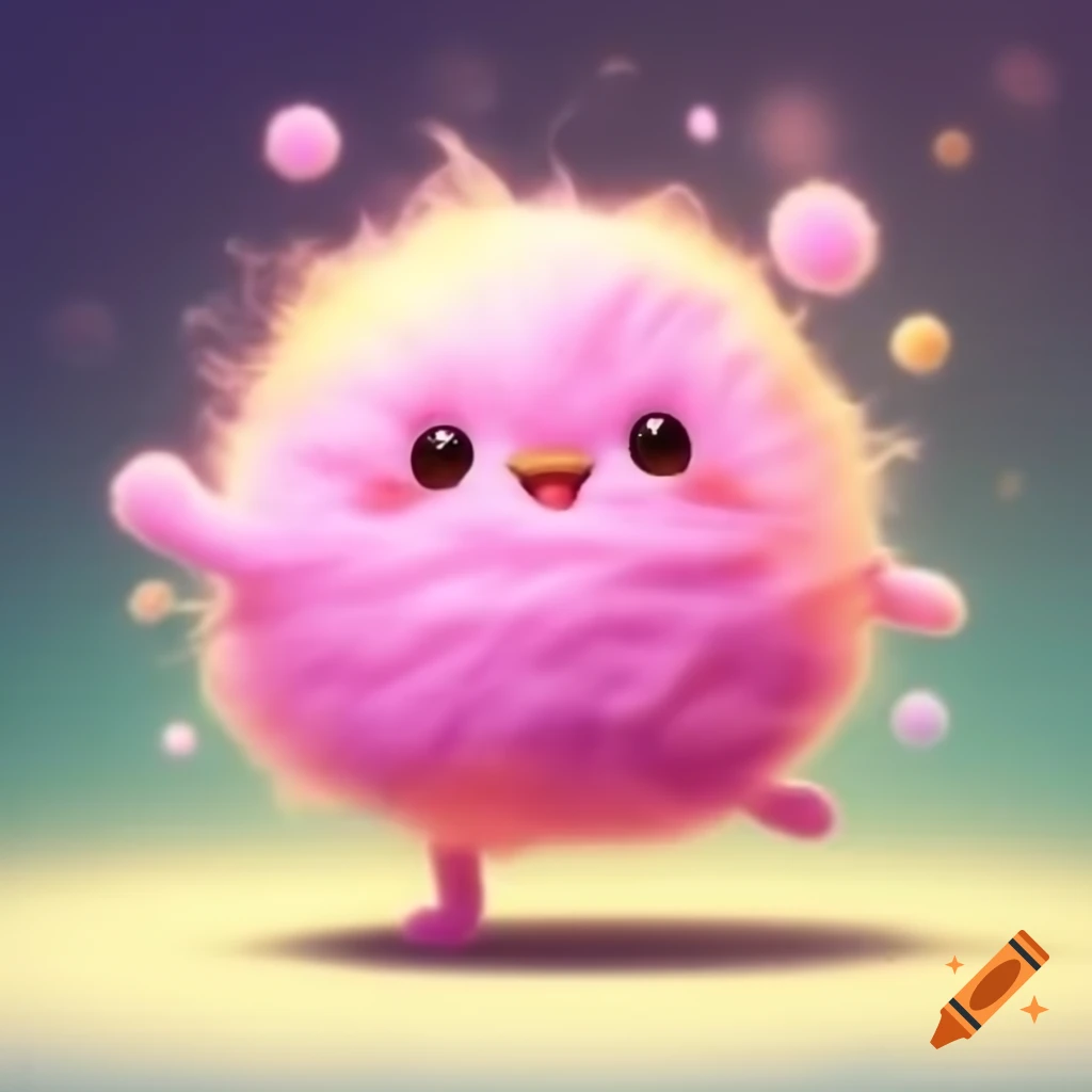 Adorable flufflepuff character dancing on Craiyon
