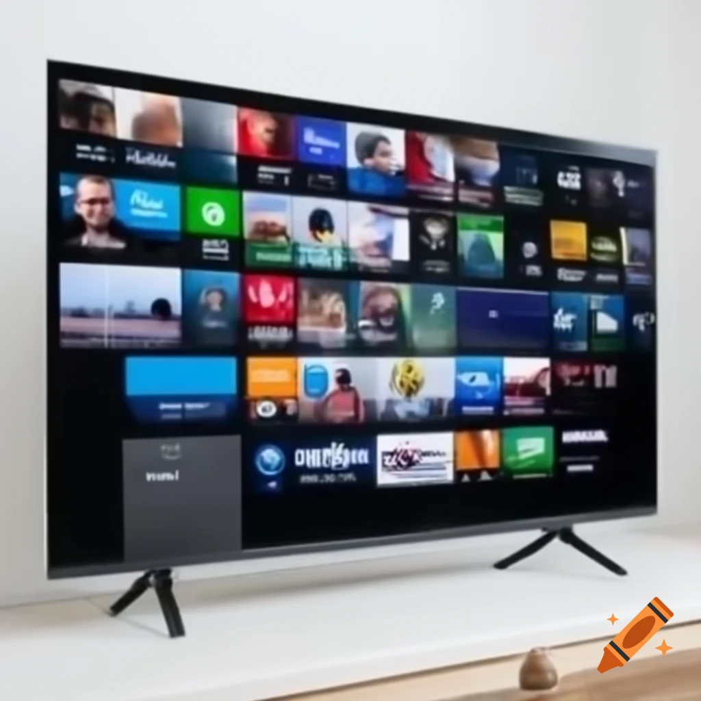 Smart tv displaying a channel on Craiyon