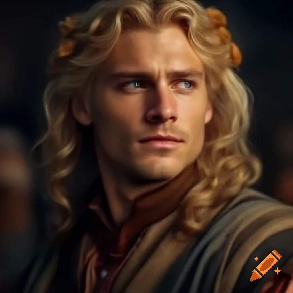 Renaissance portrayal of a handsome blonde young man reminiscent of ...