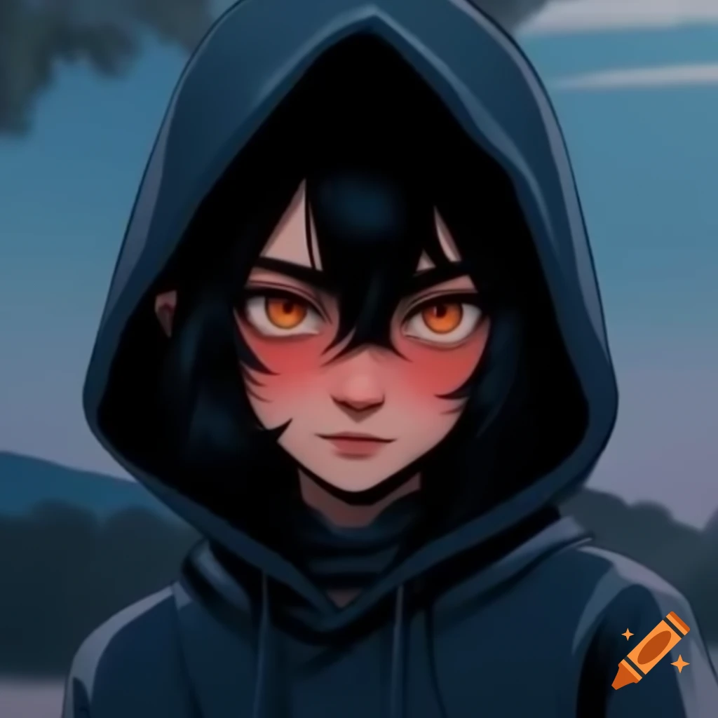 Hooded gamer avatar in a digital art style on Craiyon