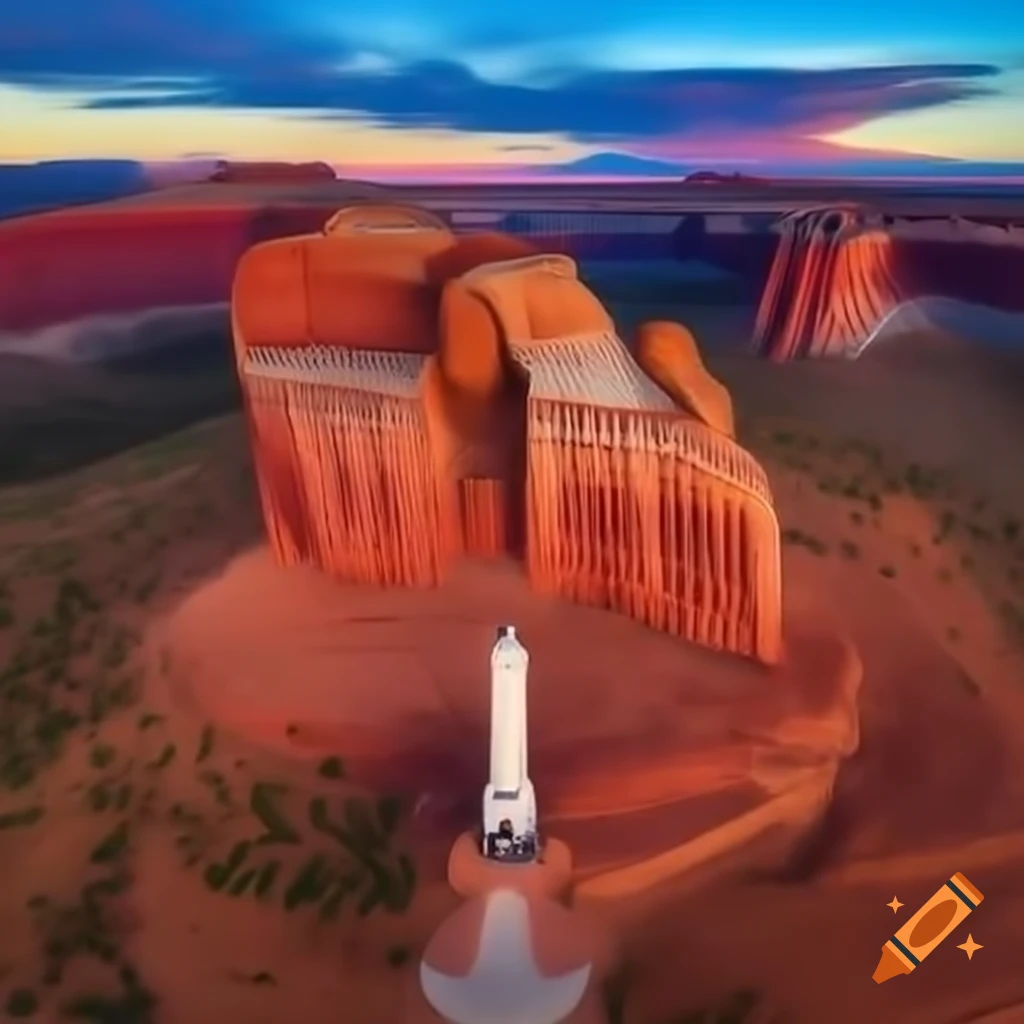 Aerial view of Four Corners Monument with vibrant colors and distinct ...