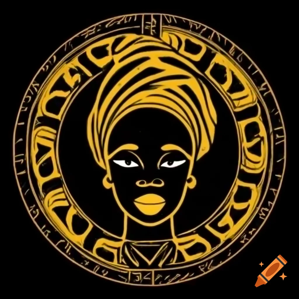 Yoruba woman logo design on Craiyon