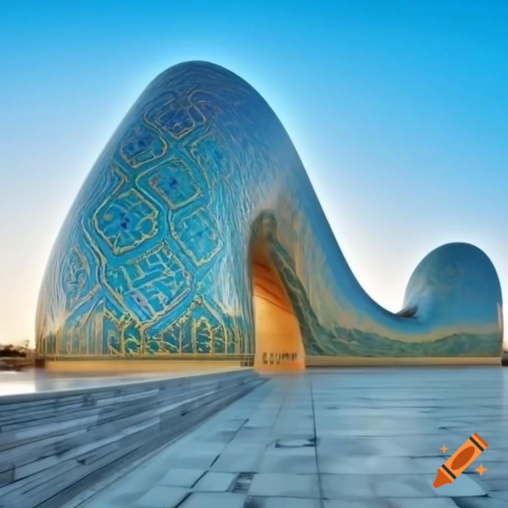 Contemporary architecture of Samarkand designed by Zaha Hadid on Craiyon