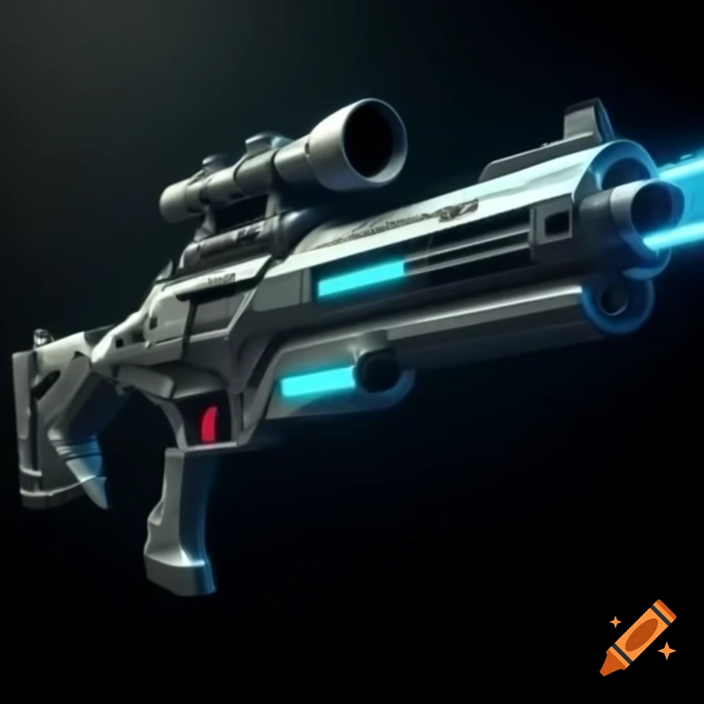 Futuristic laser rifle design on Craiyon
