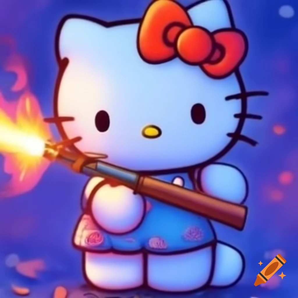 Hello Kitty artistic interpretation on Craiyon