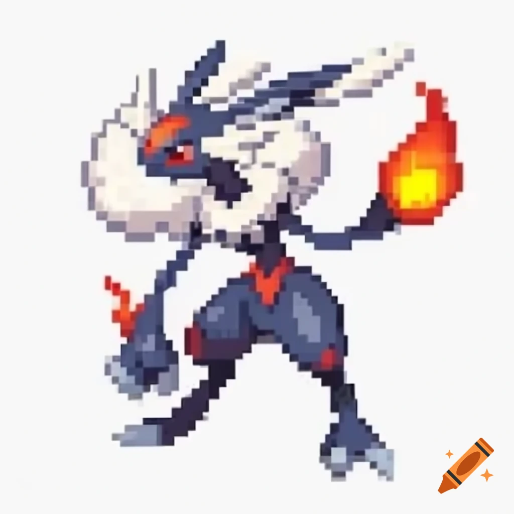 Pixel art torch or match sketch representing hellfire for Pokemon on ...