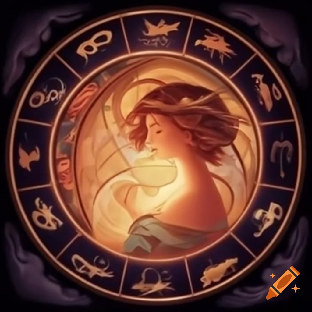 Zodiac artwork in the style of Alphonse Mucha on Craiyon