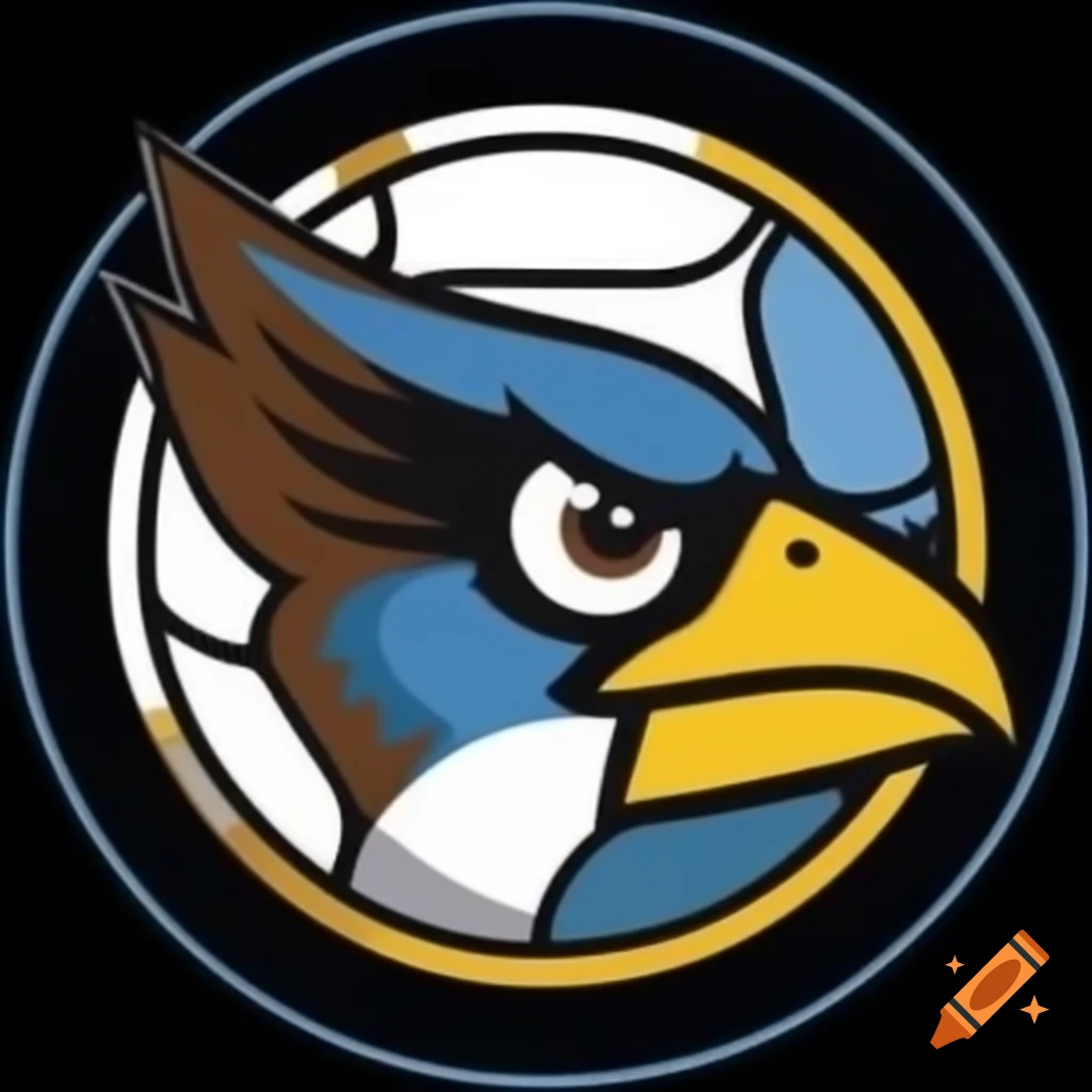 Falco icon designed as a circular football club logo on Craiyon