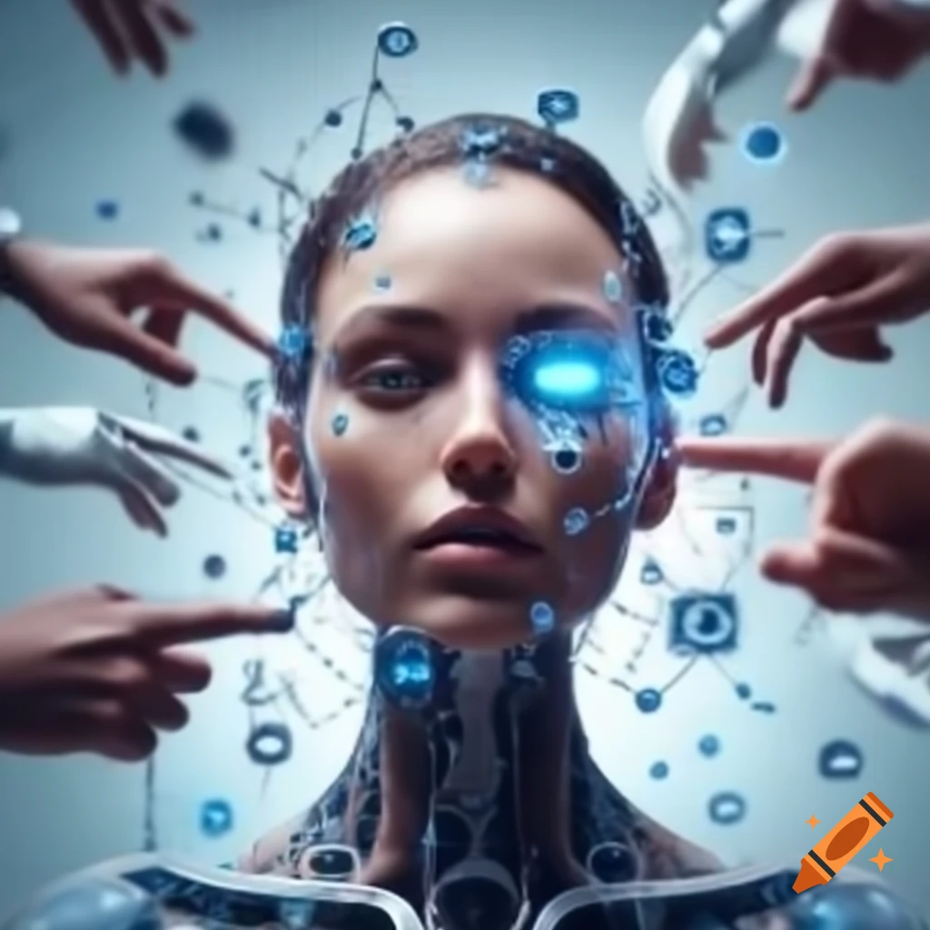 Human supervising technology in a modern environment on Craiyon