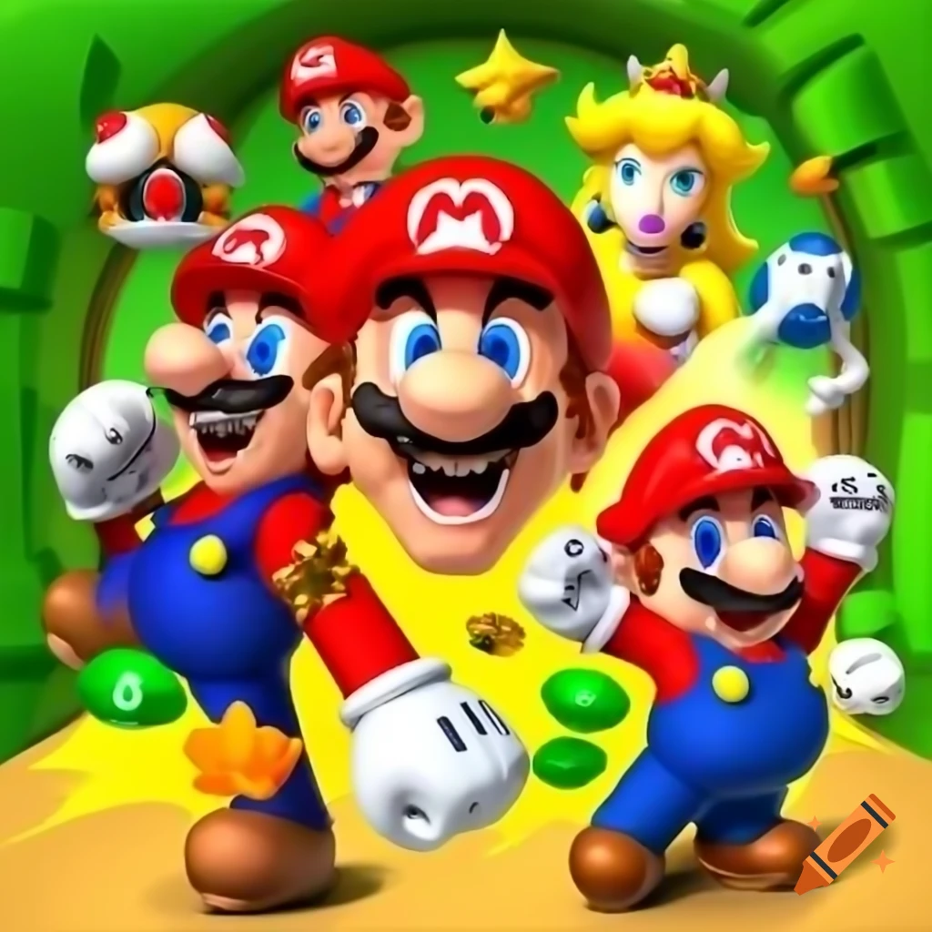 Mario character depicted with a sigma mentality on Craiyon