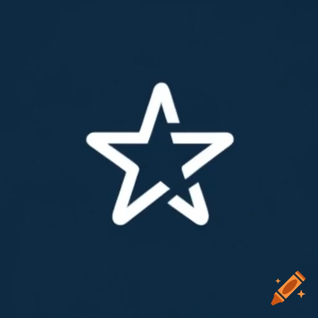 Minimalistic code editor logo featuring a star shape on Craiyon