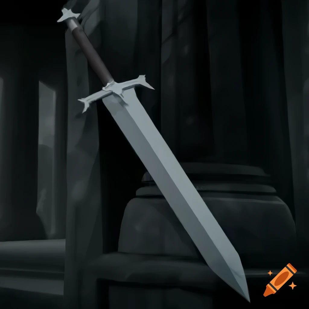 Colossal sword in a wood temple background inspired by dark souls on ...