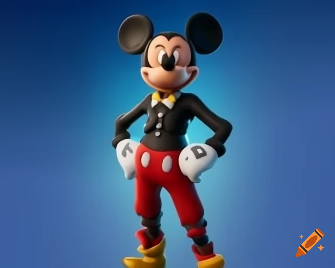 Mickey Mouse character in Fortnite game on Craiyon