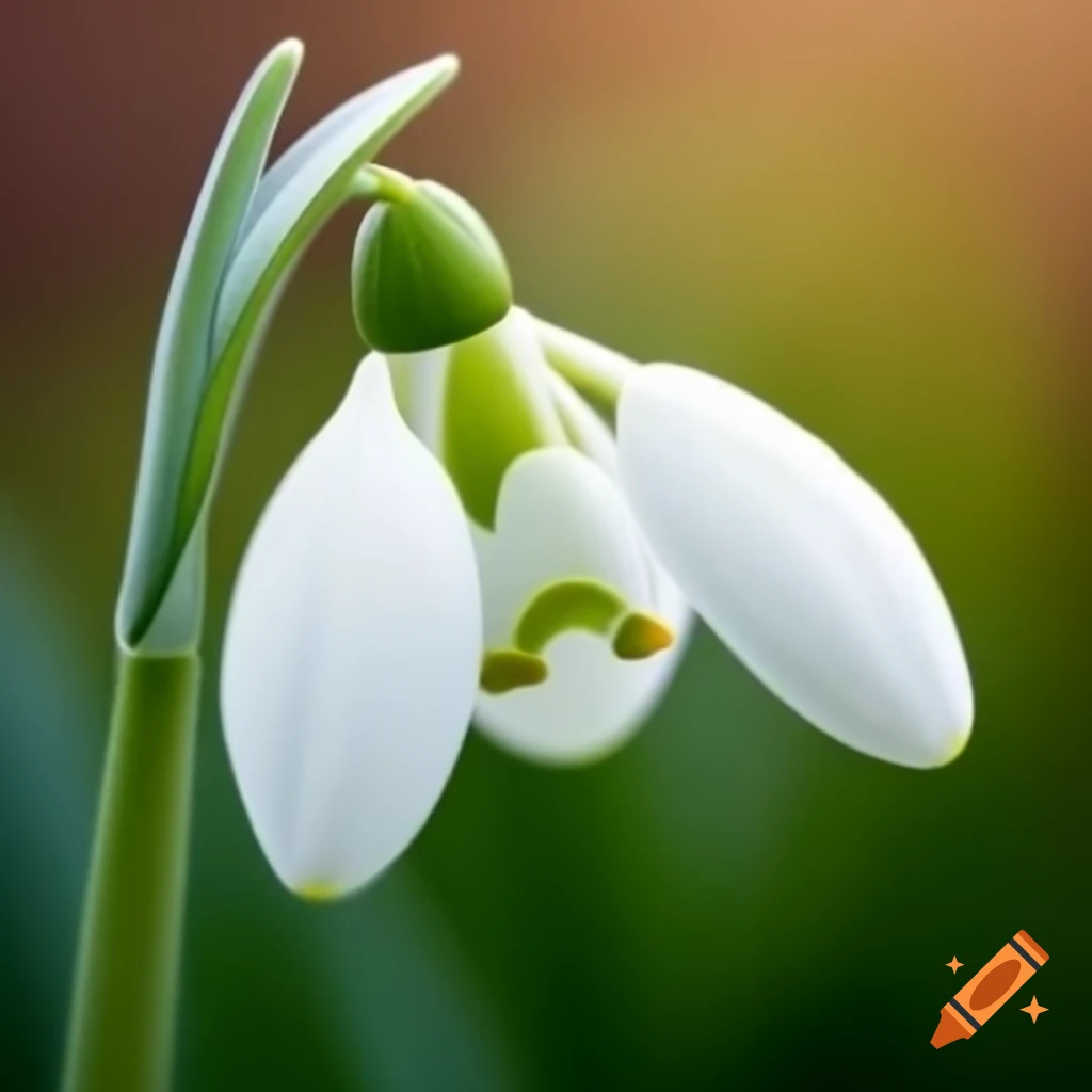 Snowdrops flower in natural setting on Craiyon
