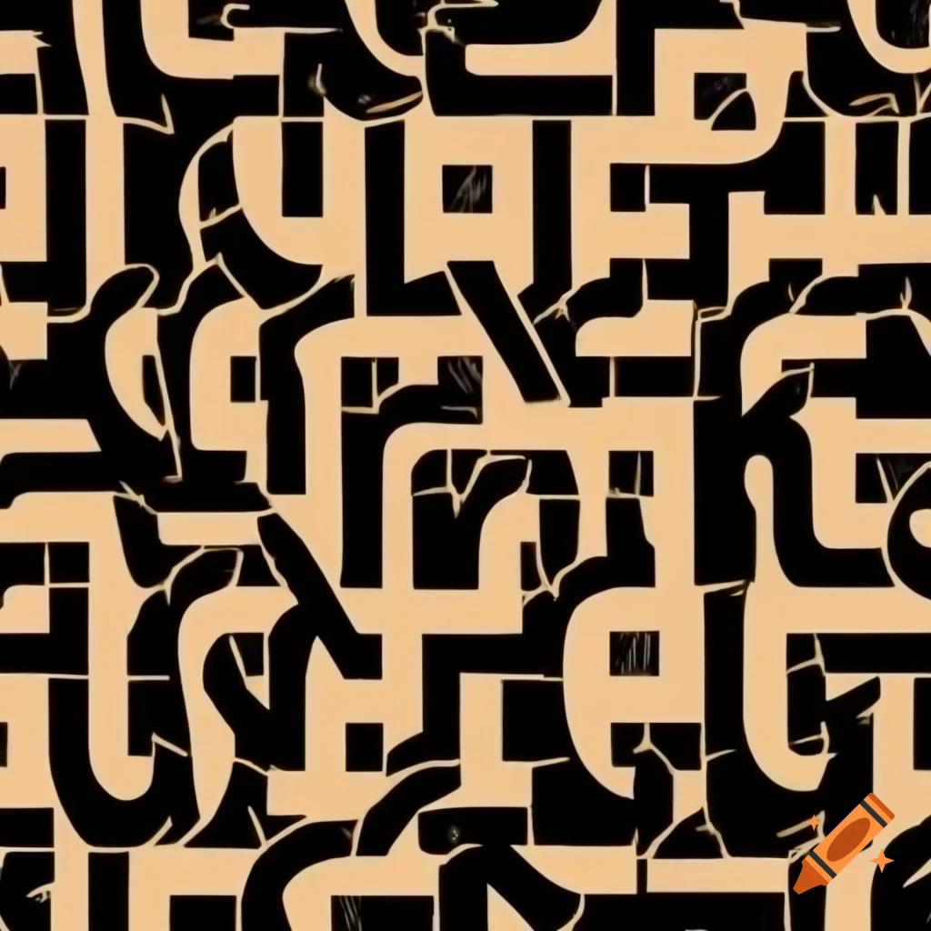 Creative typography design on Craiyon