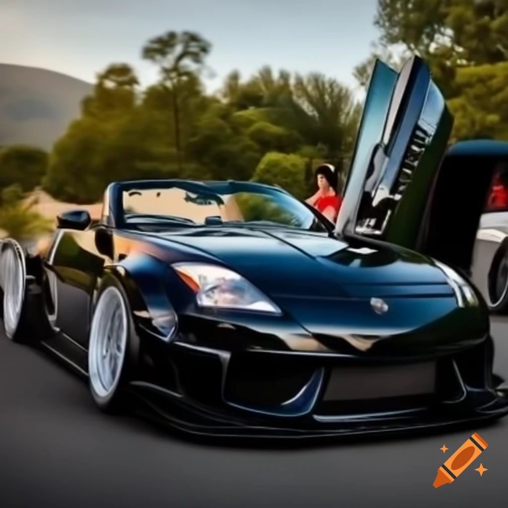 350z convertible with aftermarket body kit and lamborghini doors in ...