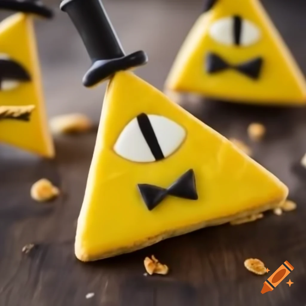 Bill Cipher themed cookie design on Craiyon
