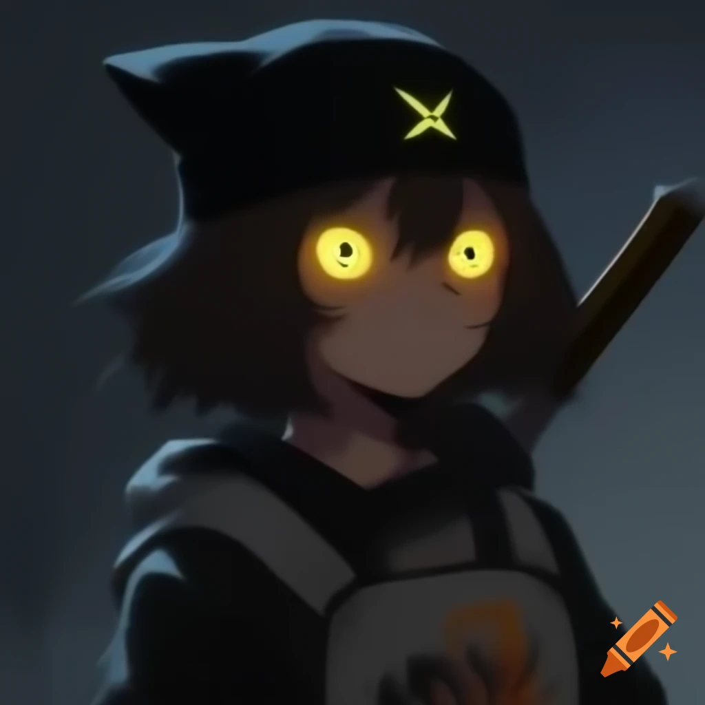 Older anime character niko with ripped clothes, black headband, rusty ...