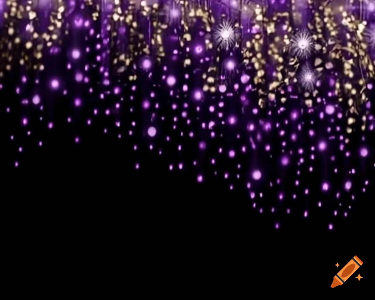 Sparkling purple fairy dust with gold and silver highlights in ...
