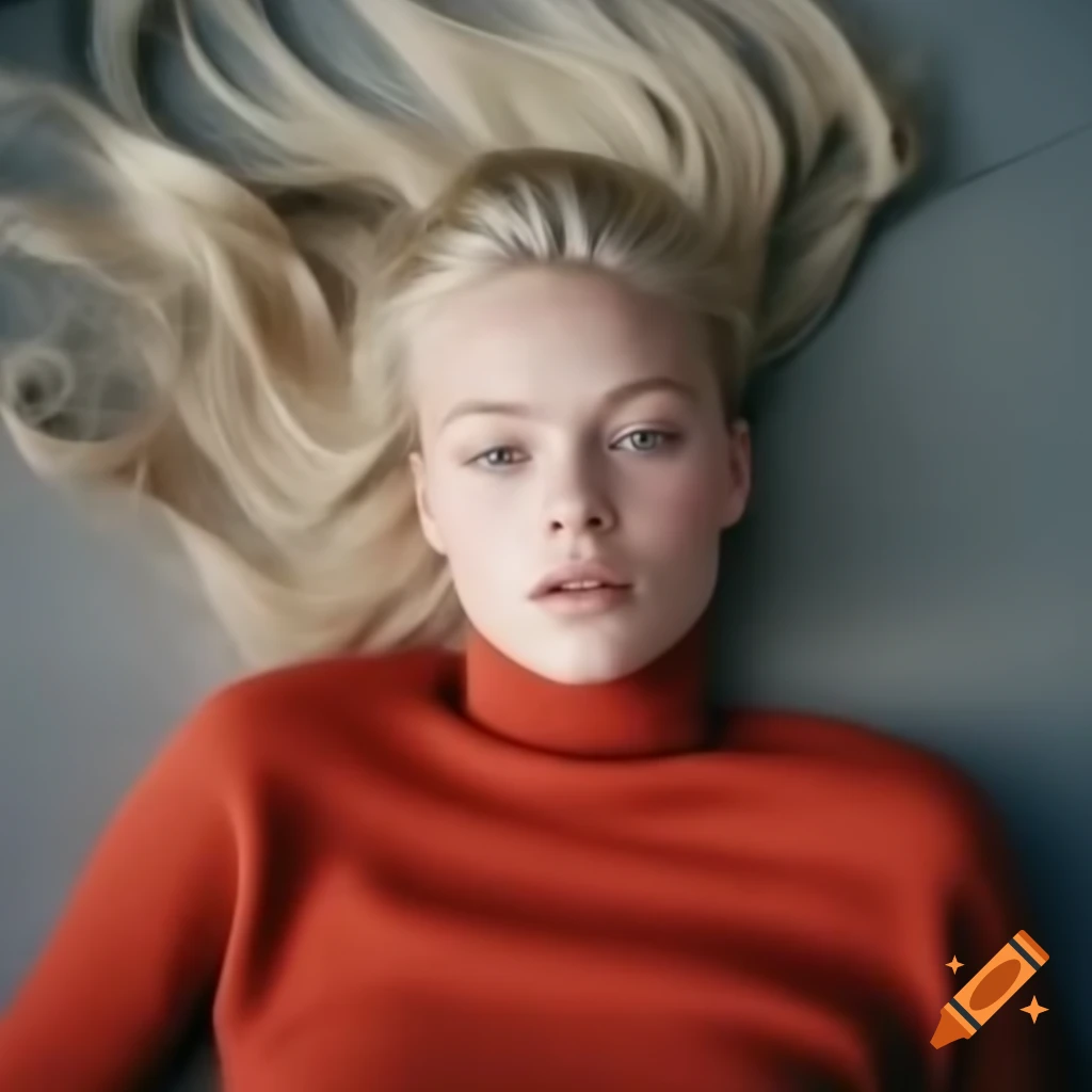 Blonde woman resembling Zara Larsson in casual pose, captured with ...
