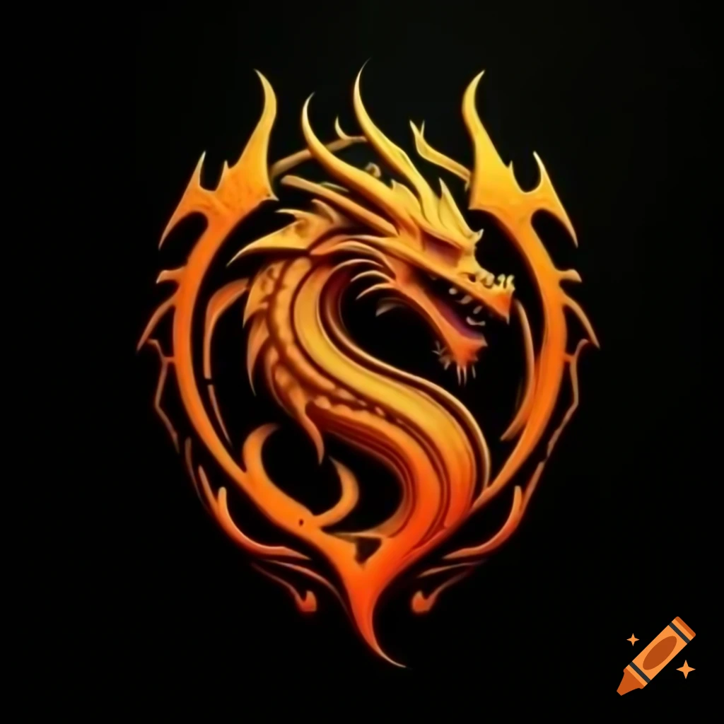 Dragon inspired logo design on Craiyon