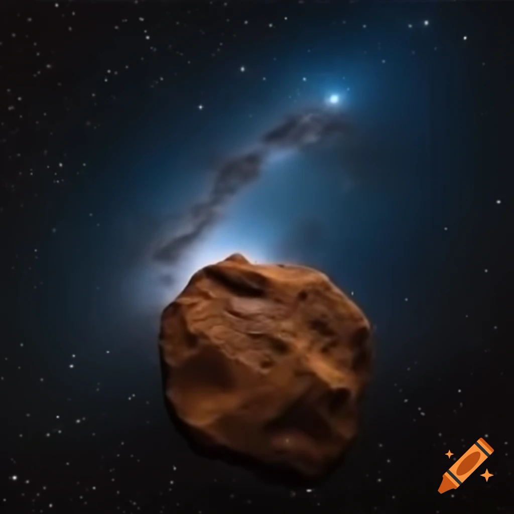 Meteor rock floating in space on Craiyon