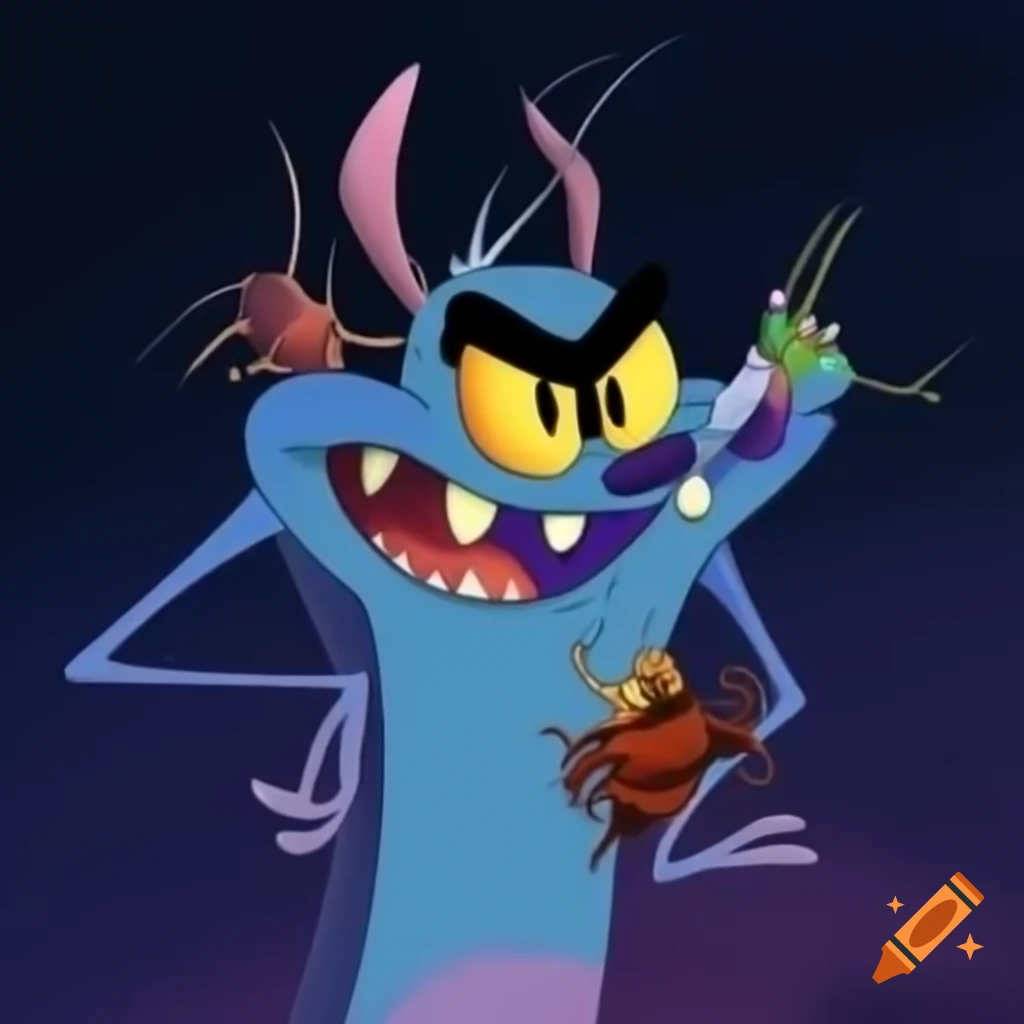 Characters from Oggy and the Cockroaches animated series on Craiyon