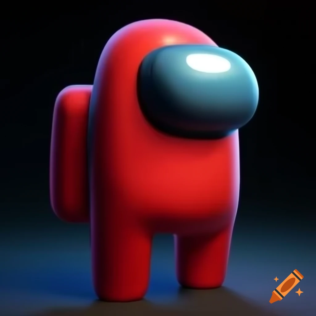 High quality render of Among Us character in VR on Craiyon