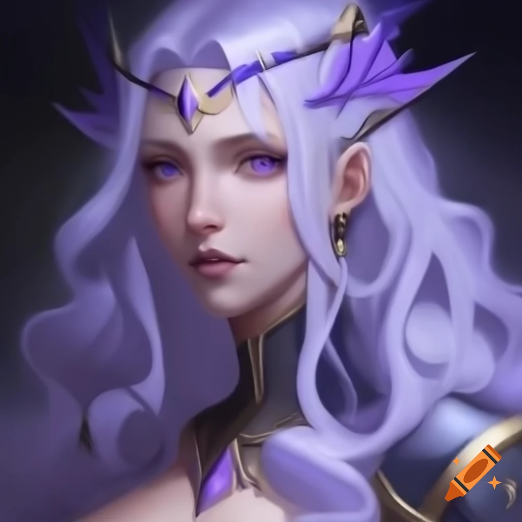 Ethereal maiden heroine character in ornate boudoir painting styled like Ayami Kojima, with ...