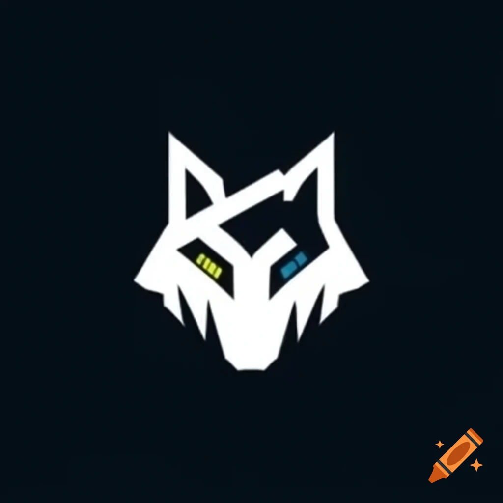 Sleek wolf gaming logo design on Craiyon