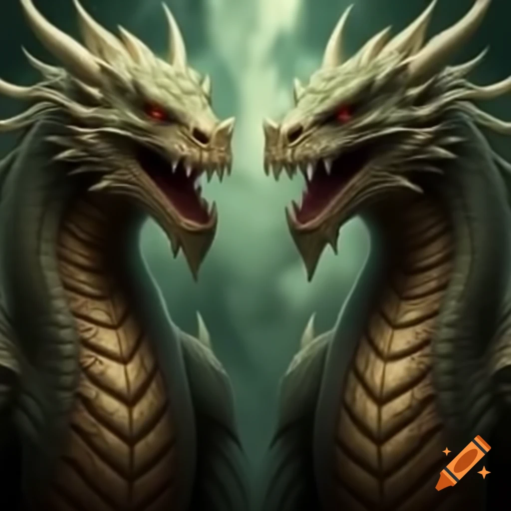 Two-headed dragon on Craiyon