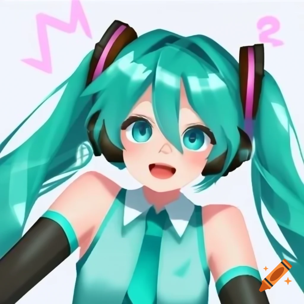Hatsune Miku character in Minecraft environment on Craiyon
